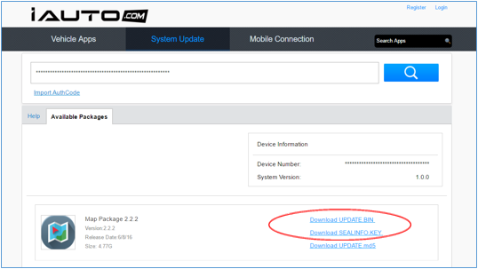 iAuto Device Update Help
